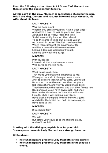 Macbeth Unit of Work (including revision activities) | Teaching Resources