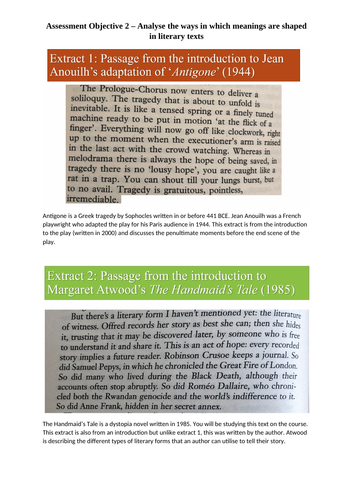 Year 12 Literature Introduction lessons | Teaching Resources