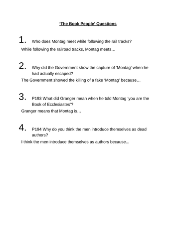 SOW - Fahrenheit 451 | Teaching Resources