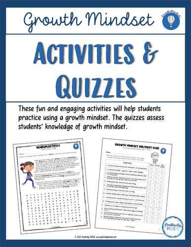 Growth Mindset Activities & Quizzes | Teaching Resources