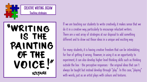 Creative Writing Strategies | Teaching Resources