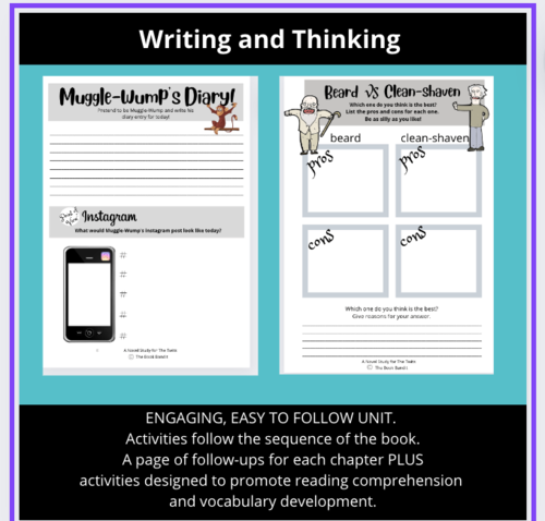 THE TWITS by Roald Dahl NOVEL STUDY Book Companion | Teaching Resources