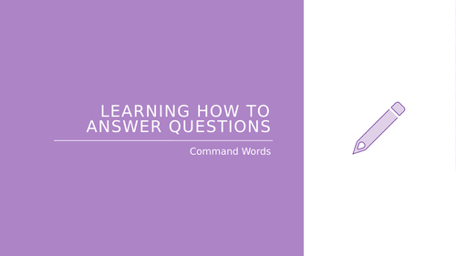 PE (GCSE) Command Words PowerPoint | Teaching Resources