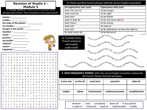 Studio 3 Revision Worksheets (All Modules 1-5) | Teaching Resources