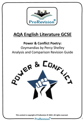 Ozymandias By Percy Shelley: Grade 9 Revision Guide | Teaching Resources