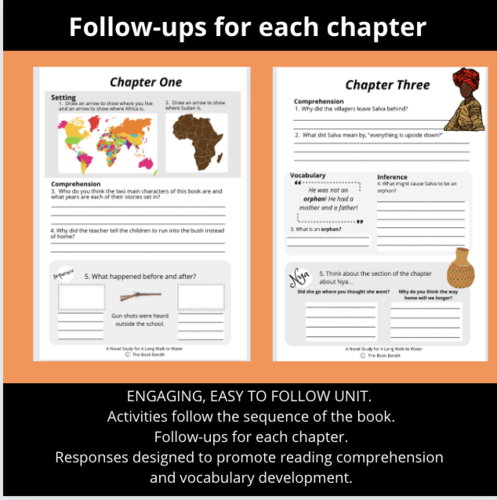 A LONG WALK TO WATER by Linda Sue Park - NOVEL STUDY and Book Companion ...