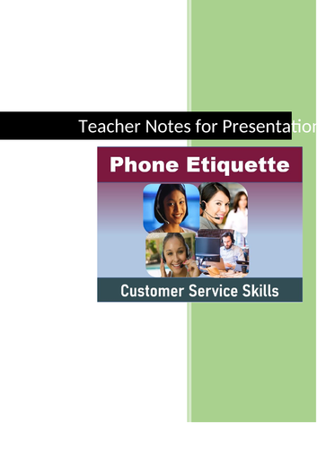Telephone Etiquette Lesson PowerPoint and Activities | Teaching Resources