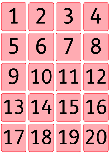 Number Cards 0-50 | Teaching Resources