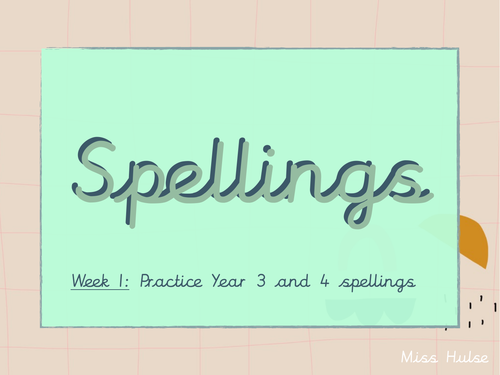 Spellings Year 3/4 Spellings Recap (Upper KS2) | Teaching Resources