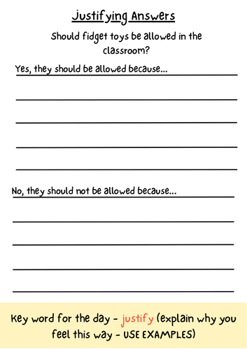 Year 1 Resources - Justifying Answers and Debate | Teaching Resources