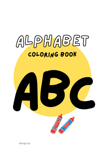 English alphabet easy colouring book | Teaching Resources