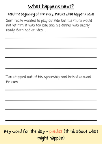 Year 1 Resources - What Happens Next? | Teaching Resources