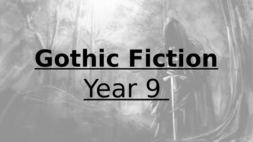 Mixed Gothic Fiction | Teaching Resources