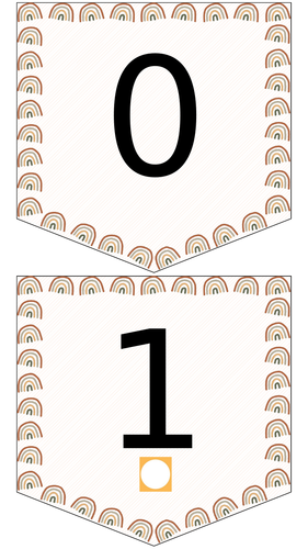 BOHO Rainbow Number Bunting | Teaching Resources