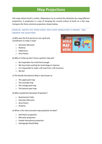 Map Projections | Teaching Resources