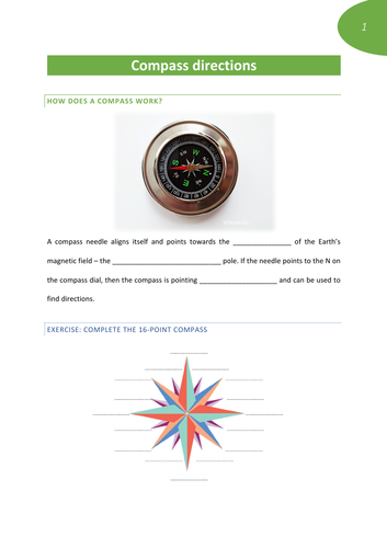 Compass Directions Teaching Resources