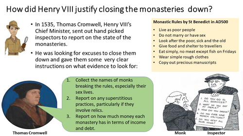 Dissolution of the Monasteries Source Analysis | Teaching Resources