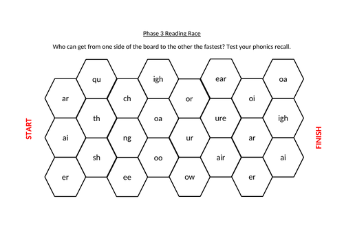Phase 3 Reading Race Bundle | Teaching Resources