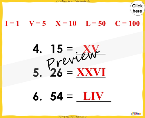 Roman Numerals to 100 - Year 4 | Teaching Resources