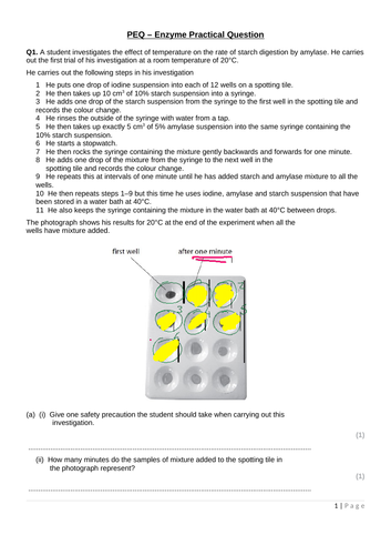 L4 to L6 - 2.11 to 2.14B - Factors Affecting Enzymes, Core Practicals ...