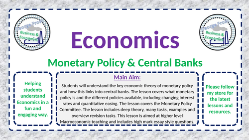 Monetary Policy & Central Banks | Teaching Resources