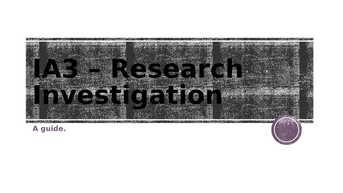 IA3 - Queensland Biology Research Investigation | Teaching Resources