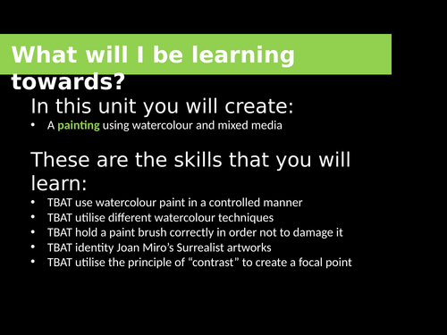 KS3 Art & Design: AFL checklist and vocabulary Term 3 | Teaching Resources