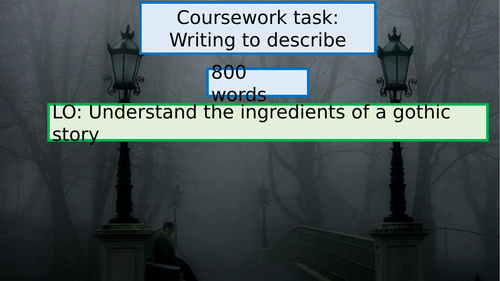 Gothic imaginative writing (coursework option) | Teaching Resources