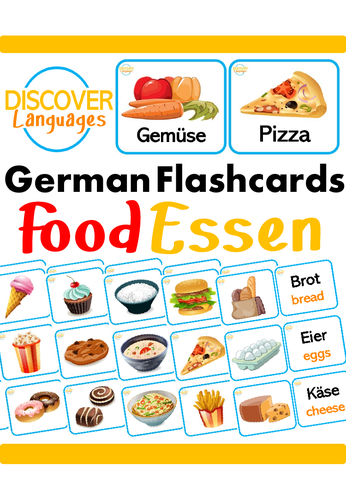 German Flashcards - Food - Essen | Teaching Resources