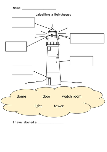 Labelling a Lighthouse Worksheets (2 Levels) & PowerPoint | Teaching ...