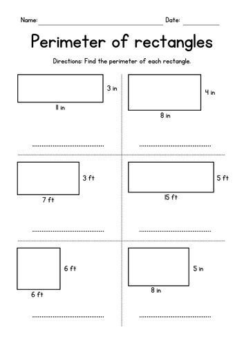 2D Shapes & Lines and Angles & Area and Perimeter - Geometry Worksheets ...