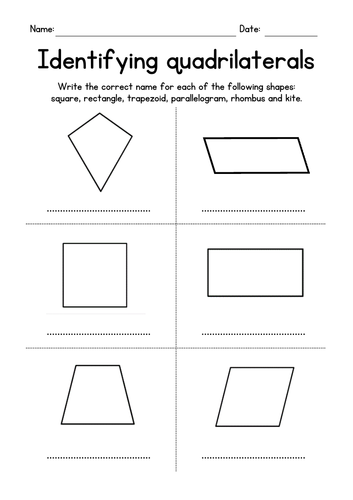 2D Shapes & Lines and Angles & Area and Perimeter - Geometry Worksheets ...