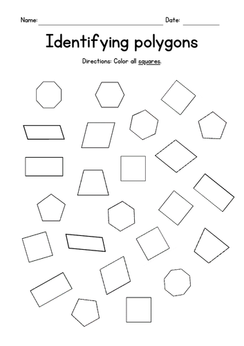 2D Shapes & Lines and Angles & Area and Perimeter - Geometry Worksheets ...