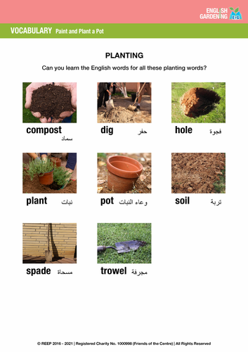 EAL Activities - Planting Words | Teaching Resources