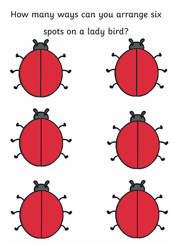Ladybird template for arranging 6 | Teaching Resources