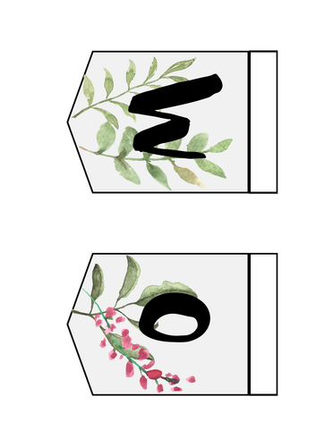 Botanical theme Classroom Display Banner - wow work | Teaching Resources