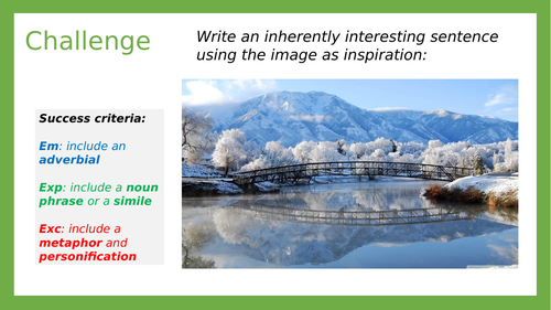 'Winter Wonderland' Descriptive Writing | Teaching Resources