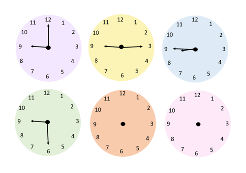 Pastel clocks | Teaching Resources
