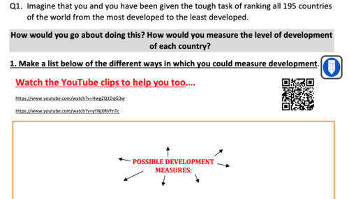 GEOG KS3 - THEME 11 - THE DEVELOPMENT GAP - GLOBAL DEVELOPMENT TRENDS ...