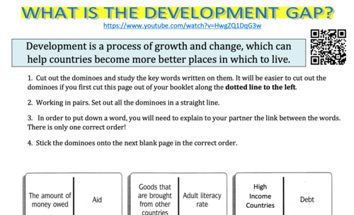 GEOG KS3 - THEME 11 - THE DEVELOPMENT GAP - GLOBAL DEVELOPMENT TRENDS ...