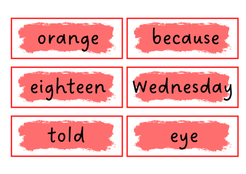 RWI Red Words Set 1,2, 3 and 4 | Teaching Resources