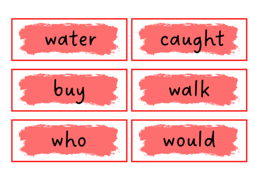 RWI Red Words Set 1,2, 3 and 4 | Teaching Resources