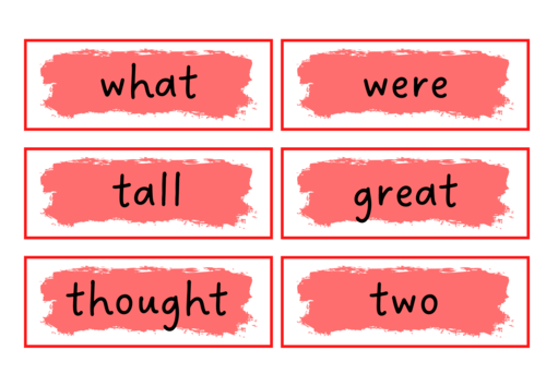 RWI Red Words Set 1,2, 3 and 4 | Teaching Resources