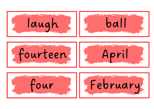 RWI Red Words Set 1,2, 3 and 4 | Teaching Resources