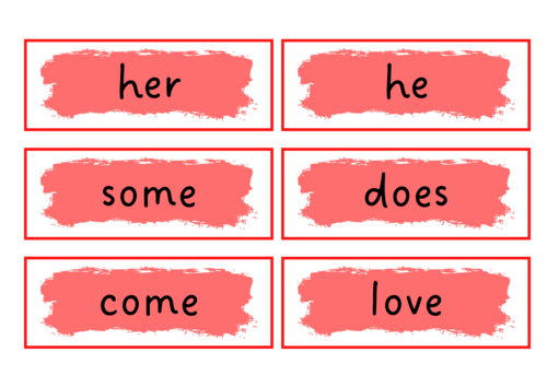 RWI Red Words Set 1,2, 3 and 4 | Teaching Resources