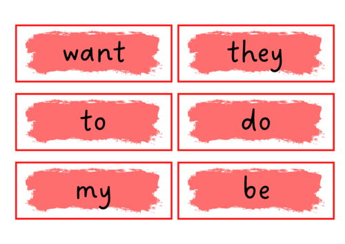 RWI Red Words Set 1,2, 3 and 4 | Teaching Resources