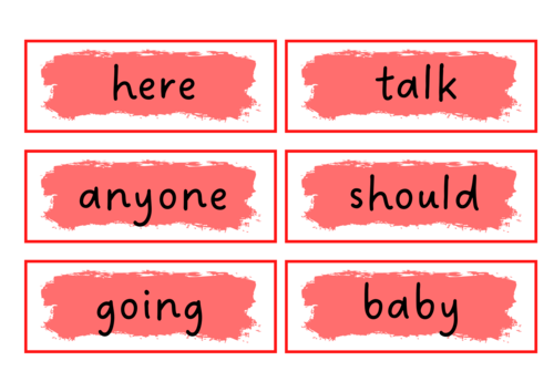 RWI Red Words Set 1,2, 3 and 4 | Teaching Resources