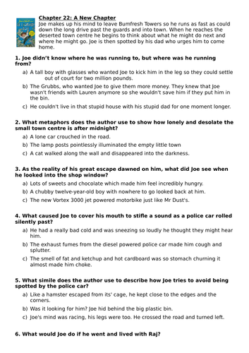 Billionaire Boy. Multiple Choice Questions | Teaching Resources