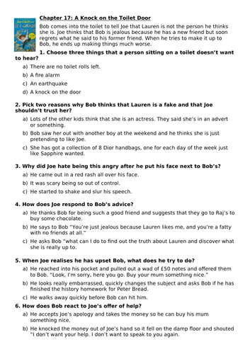 Billionaire Boy. Multiple Choice Questions | Teaching Resources