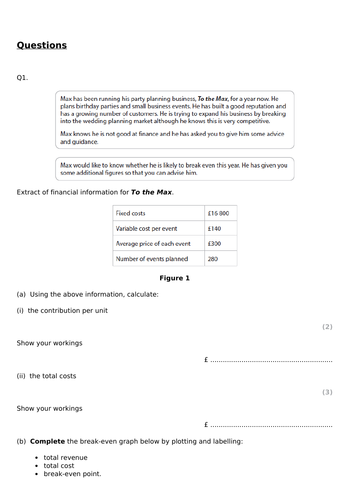 BTEC Business, Level 3, Unit 3 Personal and Business Finance Learning ...